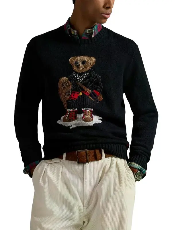 Polo Ralph Lauren Polo Bear-embroidered Sweater - Black