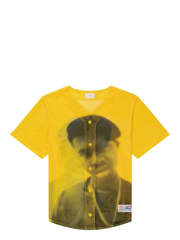 Aimé Leon Dore Genesis Mesh Baseball Jersey - Yellow