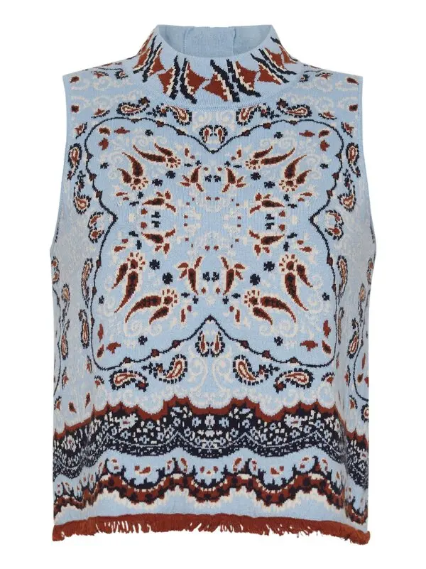 Cara Cara Julissa Sleeveless Top - Paisley Scarf