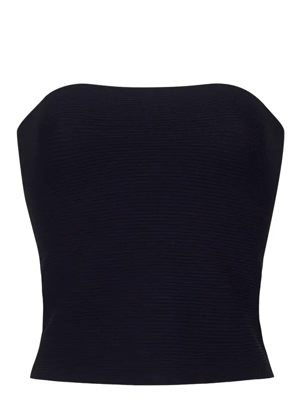 Cara Cara Ida Ribbed Tube Top - Black