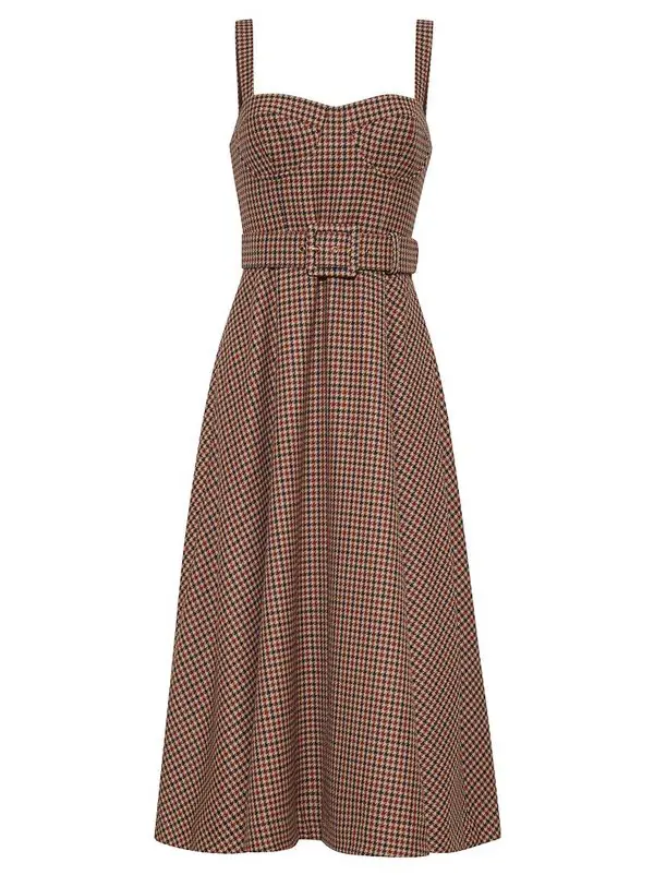 Cara Cara Calypso Fit-and-flare Midi Dress - Dante Plaid