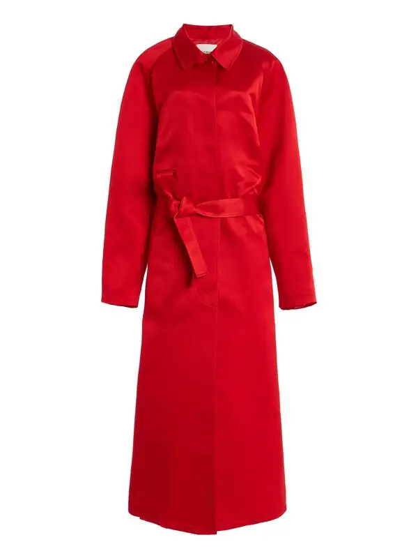 FFORME Koharu Satin Car Coat - Red
