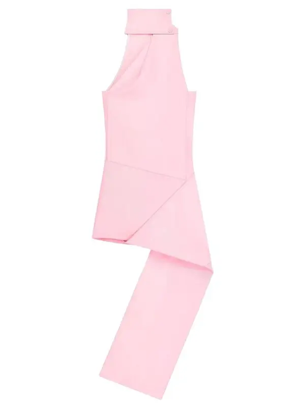 COURREGES Asymmetric High-neck Dress - Pink