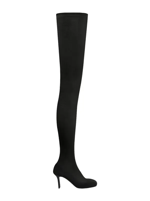 COURREGES Square-toe Over-the-knee Boots - Black