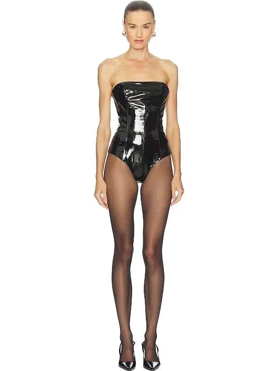 LAQUAN SMITH Strapless One Piece - Black