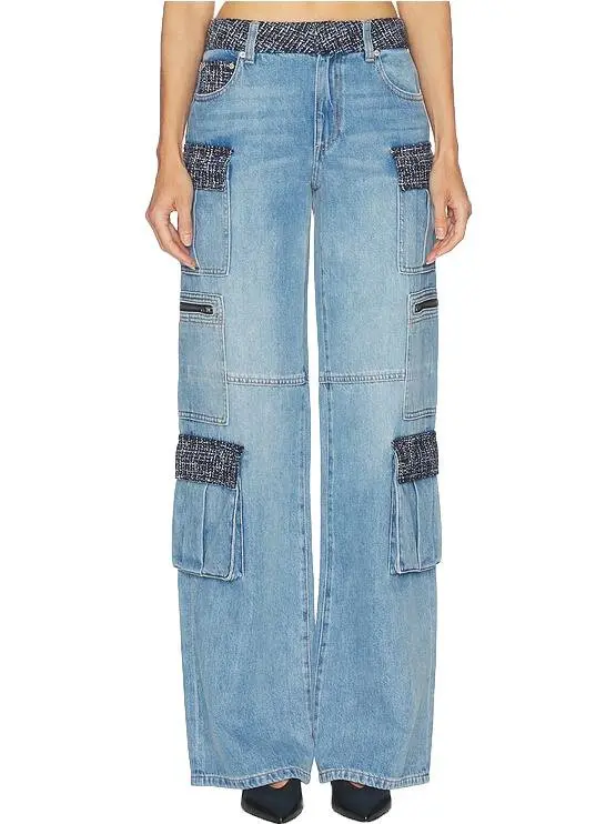 Alice + Olivia Cay Baggy Denim Cargo - Celine Vintage