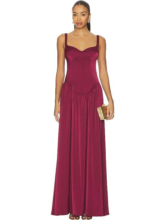 Katie May Stimulus Gown - Bordeaux
