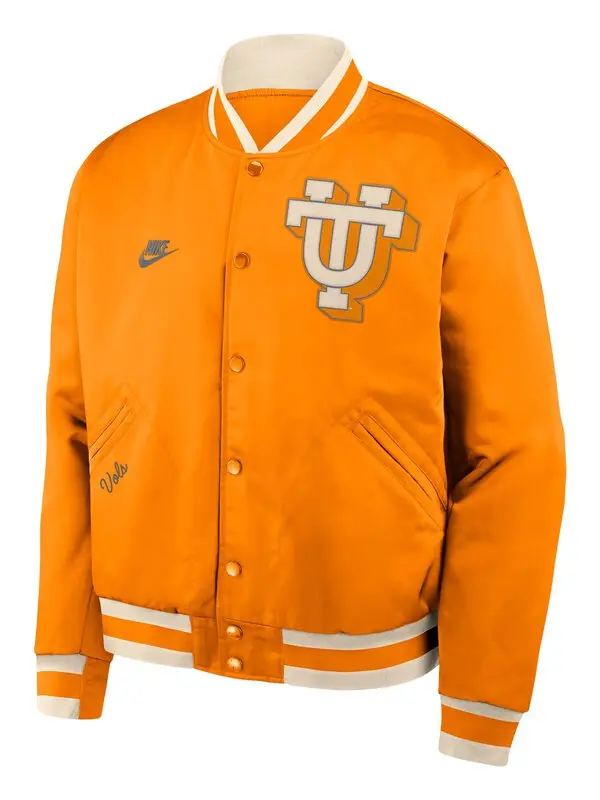 Nike Tennessee Legacy Full-snap Bomber Jacket - Orange