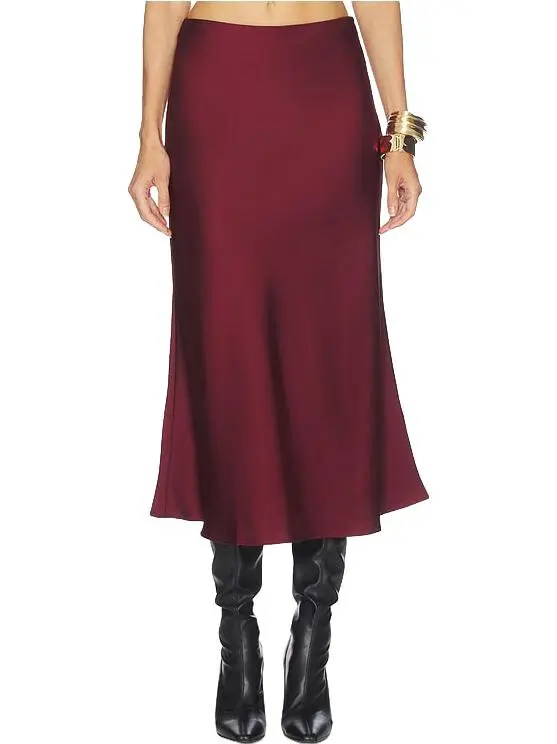 Astr The Label Windey Skirt - Wine