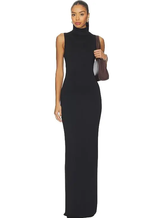 Eterne Harlow Soft Jersey Maxi Dress - Black