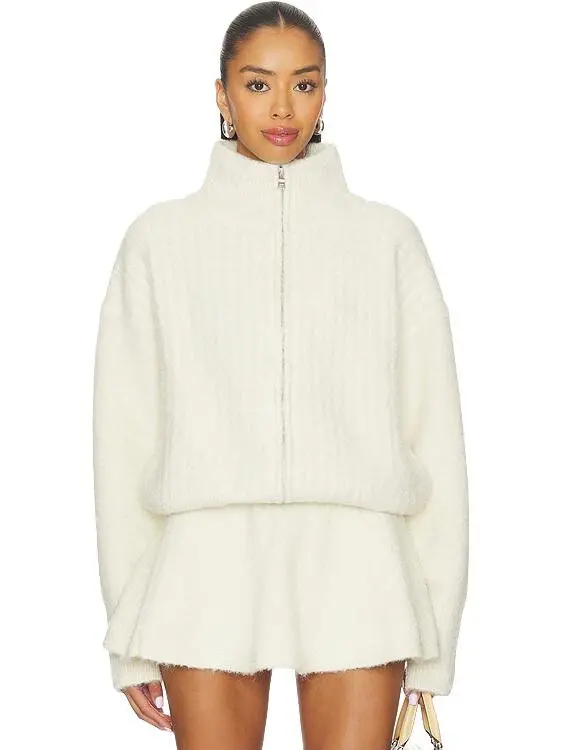 GUIZIO Mila Zip Up Jacket - Ivory