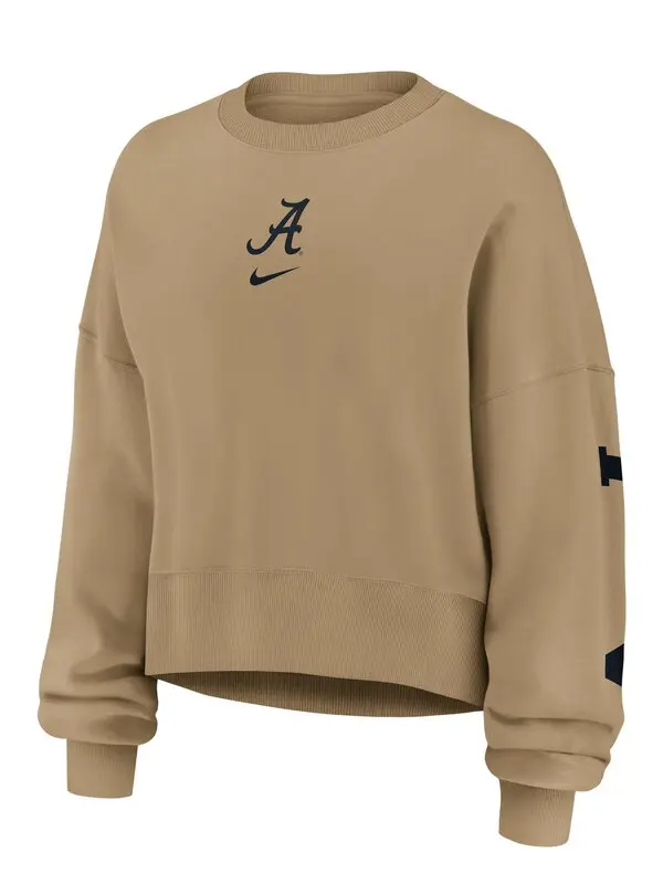 Nike Alabama Phoenix 2-hit College Pullover Crew - Brown