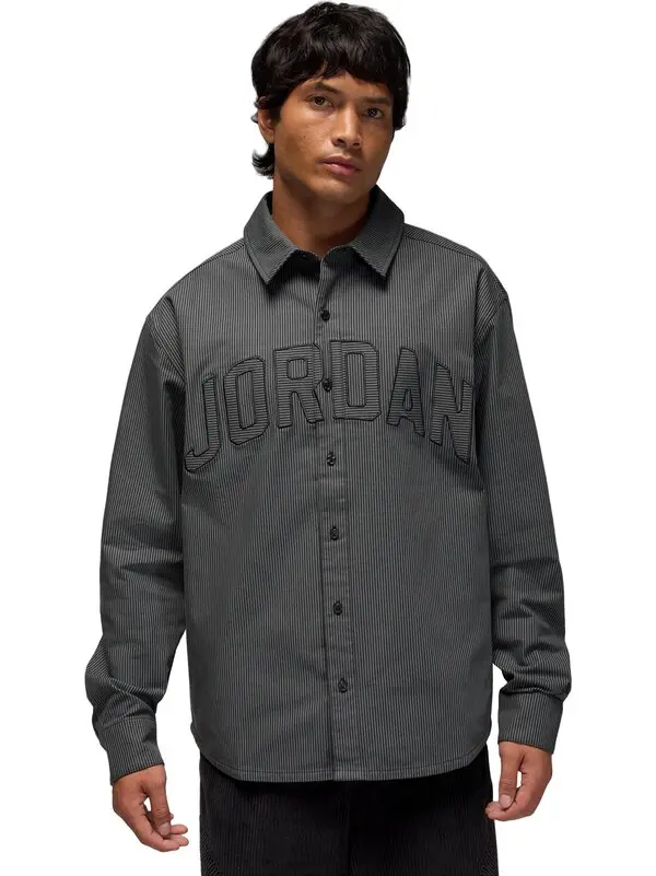 JORDAN Flight Oxford Long-sleeve Top - Black