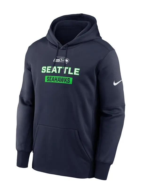 Nike Seattle Seahawks Therma Nfl Pullover Hoodie - Blue
