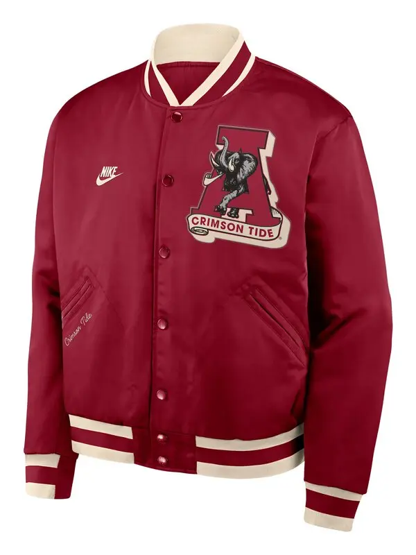 Nike Alabama Legacy College Full-snap Bomber Jacket - Red