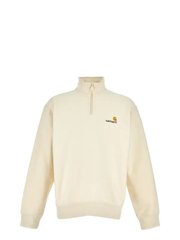 Carhartt Work In Progress Half-zip Sweatshirt With Logo - White