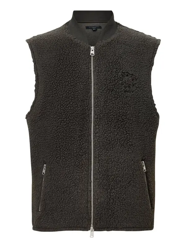 ALLSAINTS Fleece Otis Gilet - Green