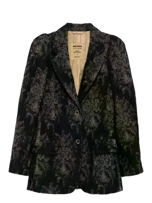 UMA WANG Floral-motif Blazer - Black