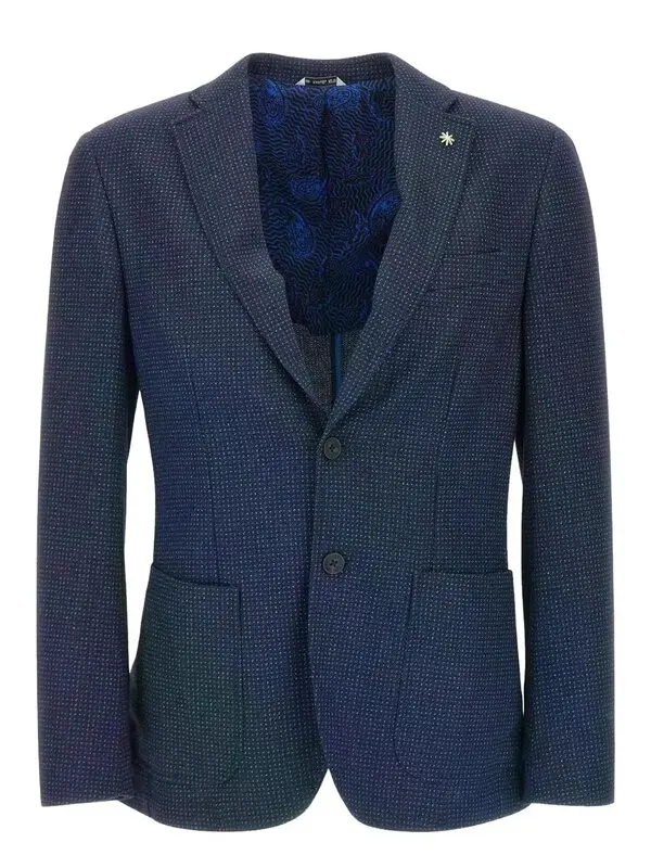 MANUEL RITZ Single-breasted Blazer - Blue