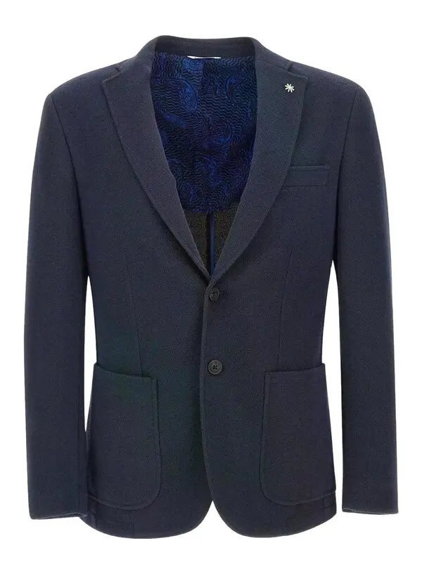 MANUEL RITZ Single-breasted Blazer - Blue