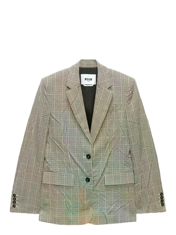 MSGM Checked Blazer - Neutrals