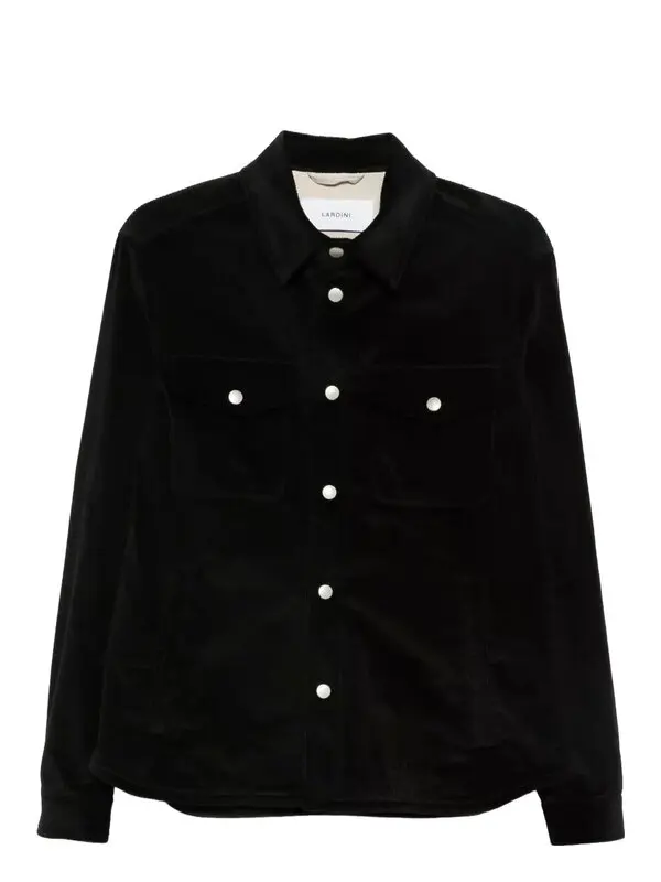 LARDINI Corduroy Shirt Jacket - Black