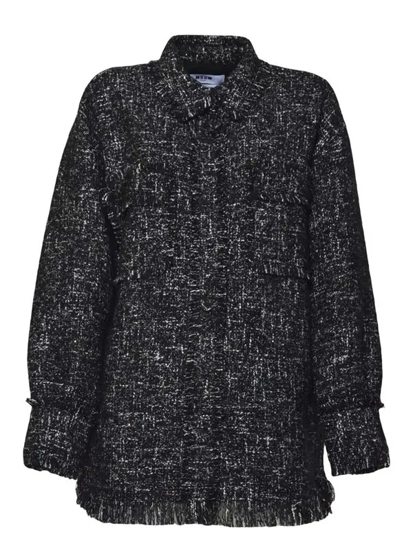 MSGM Fringed Shirt - Black