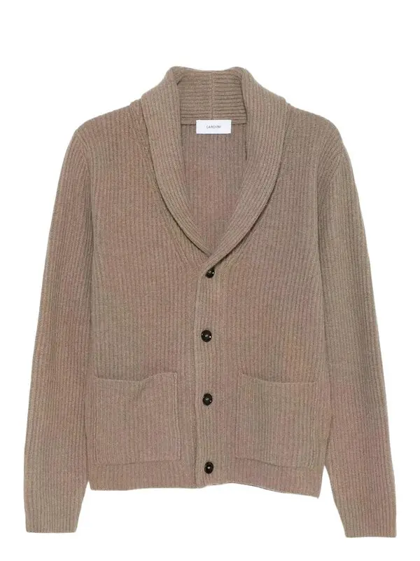 LARDINI Wool Blend Cardigan - Neutrals