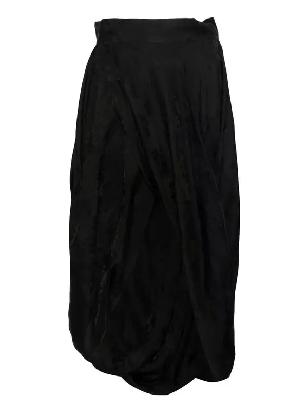 UMA WANG Asymmetric Wrap Skirt - Black
