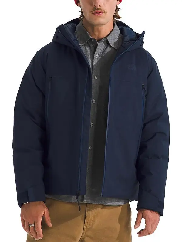 The North Face Mountain Range Down Hooded Jacket - Summit Navy