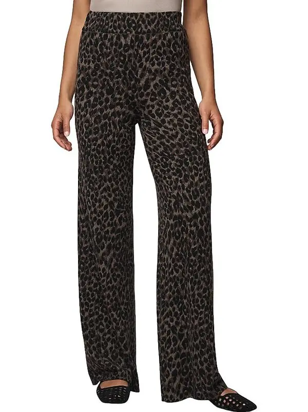 Splendid Leopard Sweater Knit Pants - Leopard Print