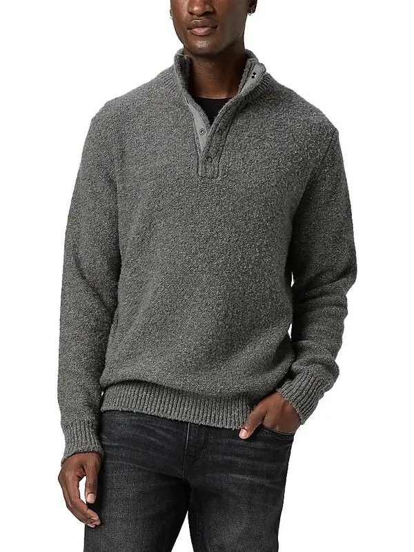 Paige Kotoni Quarter Snap Sweater - Dark Gray