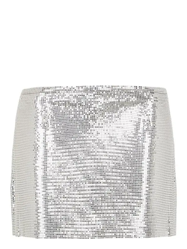 Rabanne Metal Mesh Mini Skirt - Silver