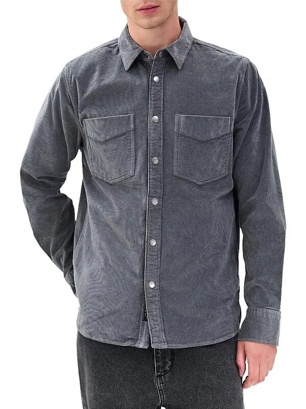 Rag & Bone Corduroy Cpo Shirt Jacket - Slate