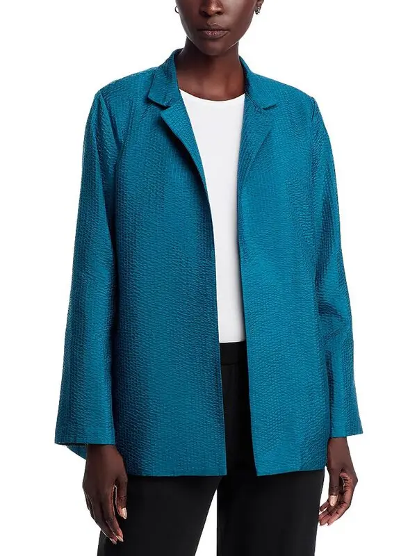 Eileen Fisher Textured Silk Jacket - Harbr