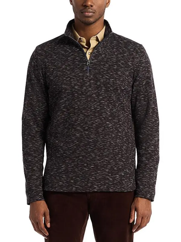 Robert Graham Matson Quarter Zip Sweater - Black