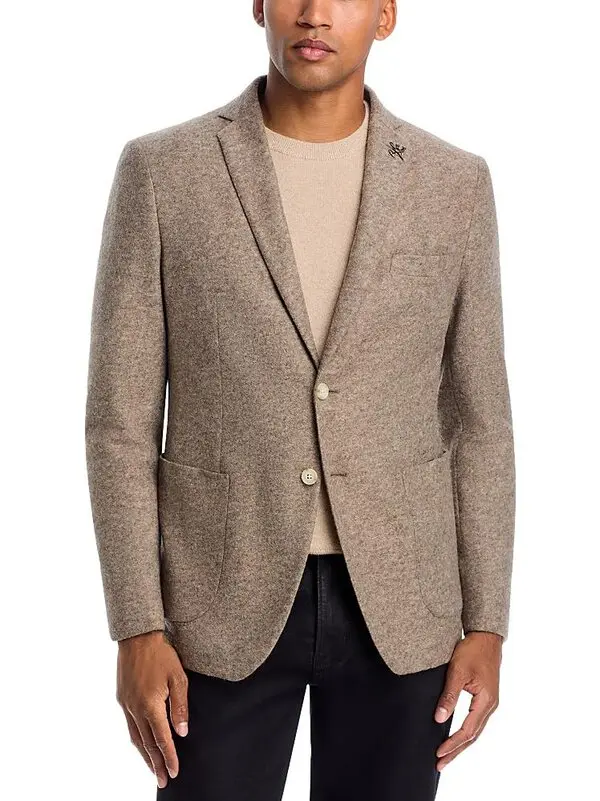 John Varvatos Varick Flannel Jersey Sportcoat - Natural