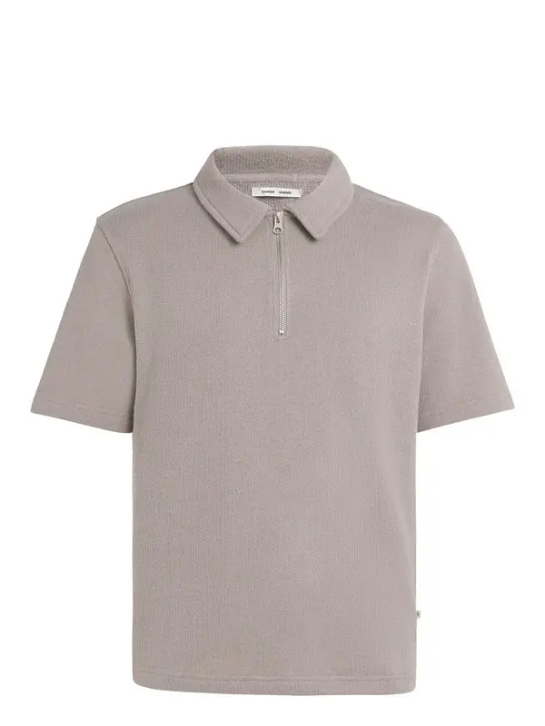 SAMSOE SAMSOE Saolli Zip-up Polo Shirt - Beige