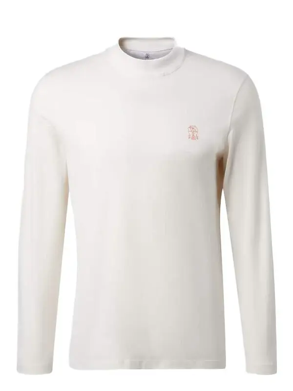 Brunello Cucinelli Logo Cotton T-shirt - White