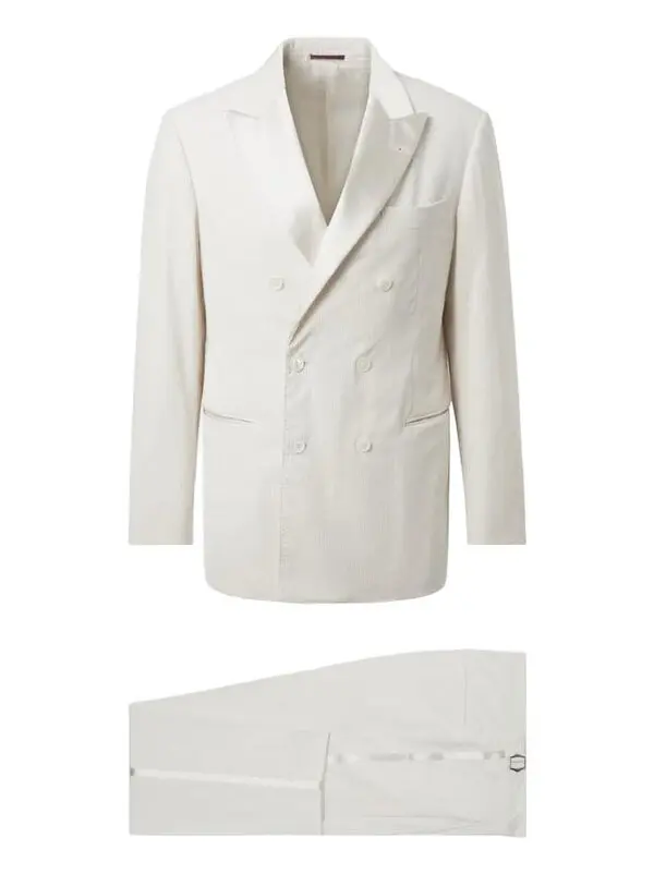 Brunello Cucinelli Cotton Corduroy Suit - White