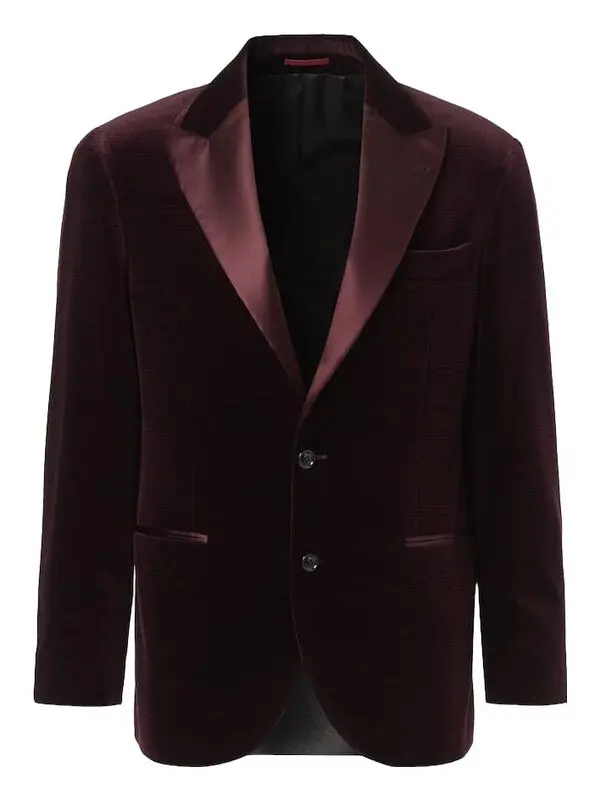 Brunello Cucinelli Cotton Velvet Blazer - Burgundy