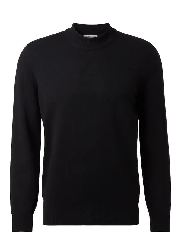 Brunello Cucinelli Cashmere Mockneck Sweater - Black