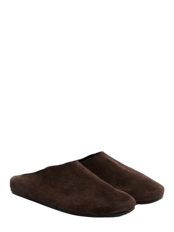 THE ROW Hudson Suede Mules - Brown