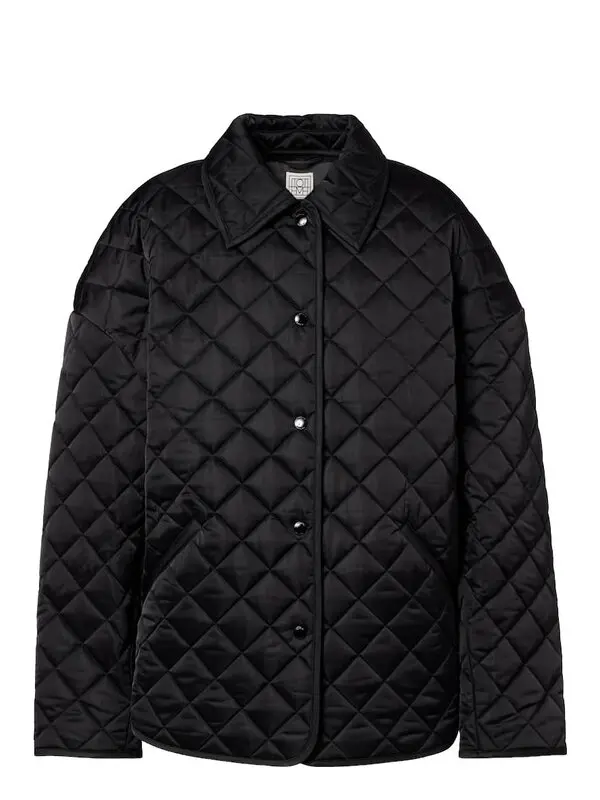 TOTEME Quilted Snap-buttoned Jacket - Black