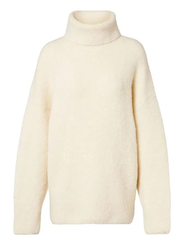 TOTEME Alpaca And Wool-blend Turtleneck Sweater - White