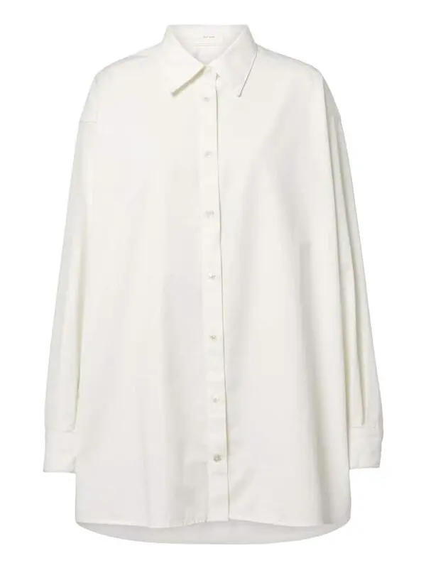 THE ROW Luka Cotton And Cashmere Shirt - White