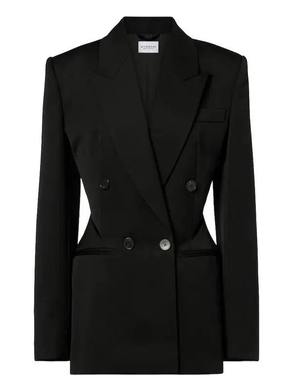 Givenchy Cutout Wool Blazer - Black