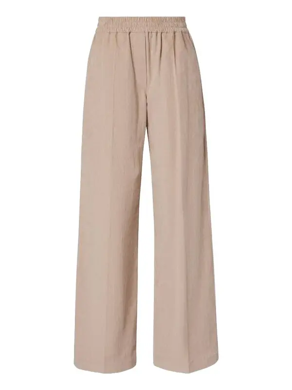 Brunello Cucinelli Cotton Corduroy Wide-leg Pants - Beige