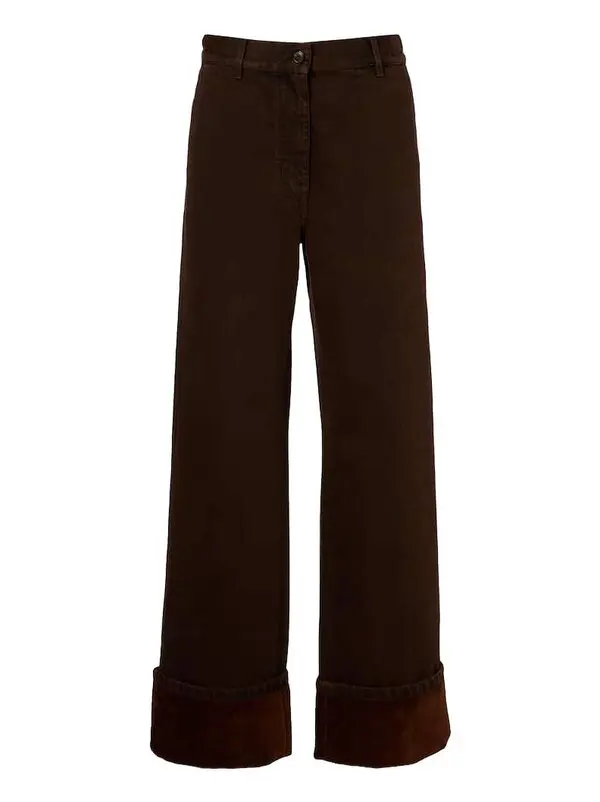 Dries Van Noten High-rise Straight Jeans - Brown