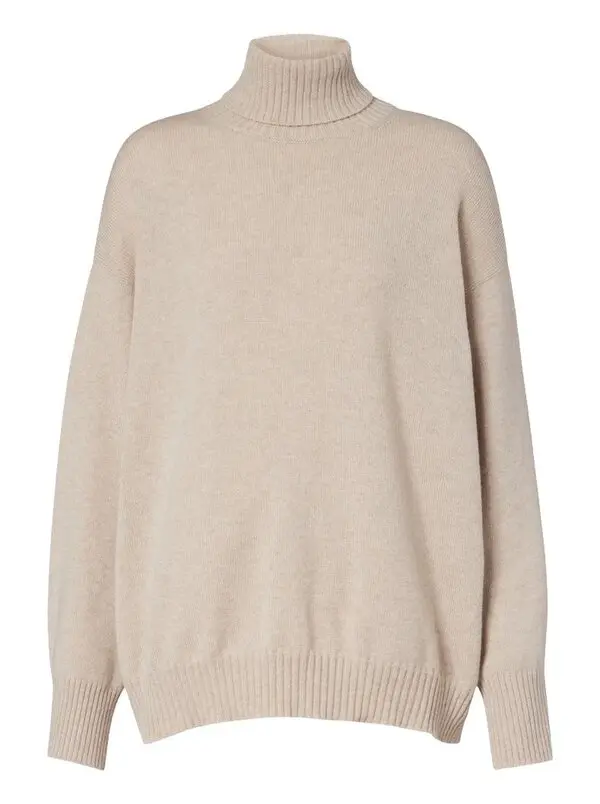 Brunello Cucinelli Cashmere Turtleneck Sweater - Beige